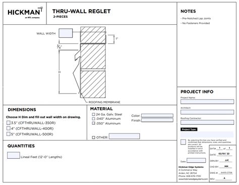 Thru Wall Reglet
