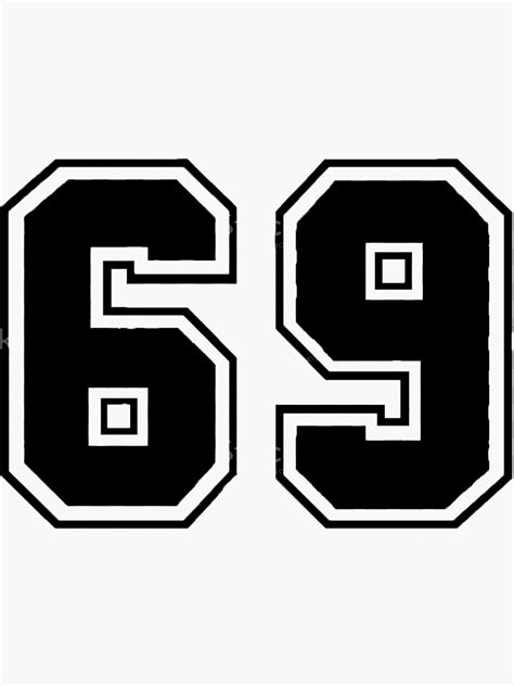 Number 69 Sticker For Sale By Byseno Redbubble