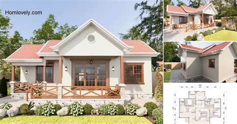 Stunning Small House Design 3 Bedroom Free Floor Plan ~