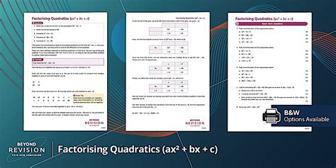👉 Factorising Quadratics Ax² Bx C Teacher Made