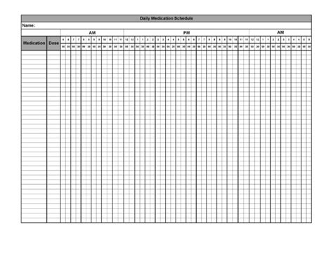 40 Great Medication Schedule Templates Medication Calendars