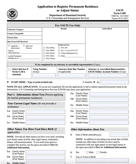 Complete Guide To Form I 485 Step By Step Instructions