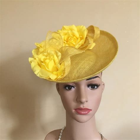 Yellow Fascinator Etsy
