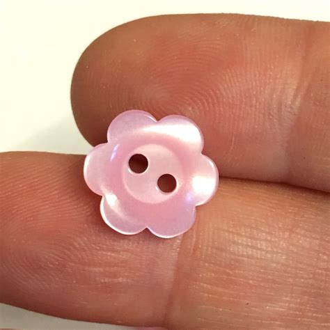 Pink Flower Buttons Flower Shaped Buttons Mm Buttons Etsy UK
