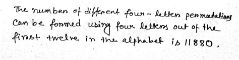 Solved: How many different four-letter permutations can be formed using four letters out of the ...