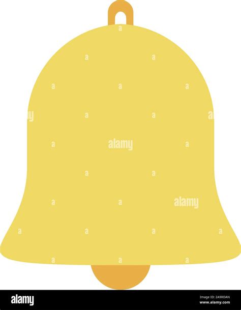 Classic Bell Flat Style Icon Vector Illustration Design Stock Vector