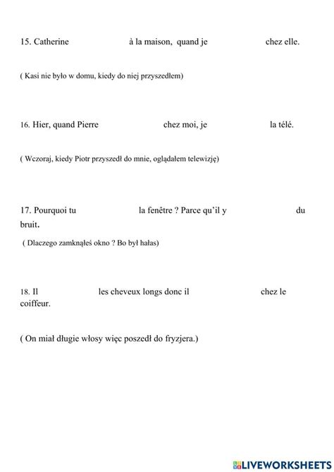 Passe Compose … Free Interactive Worksheets 1744634
