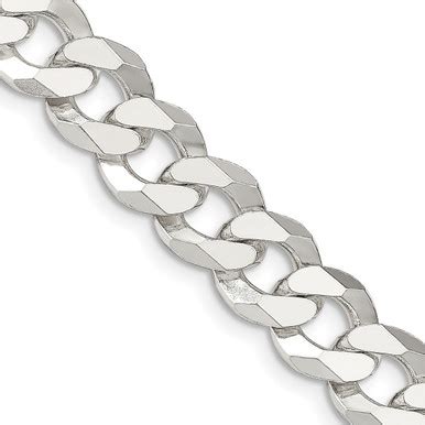 Sterling Silver 123mm Beveled Curb Chain Qfb300 24 At Billythetree Jewelry