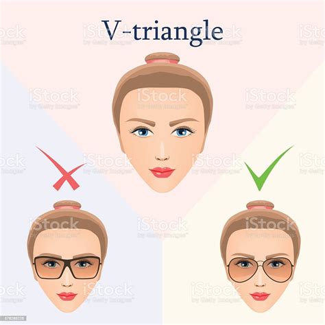 Glasses For The Vtriangular Face Stock Illustration Download Image