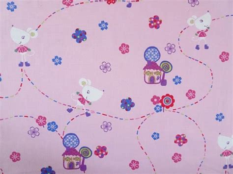Nora Mouse Pink ~ 100 Cotton Fabric Fat Quarter Half Metre Or Metre