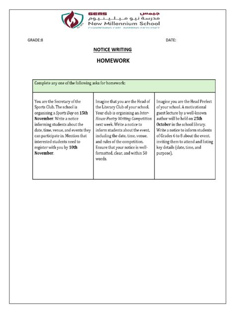 Grade 8 Homework 13th Jan Pdf