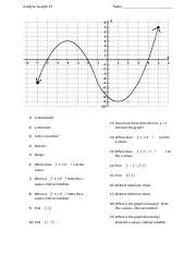 Analyze Graph Docx Analyze Graphs Name X Intercept S How Many Times Does The