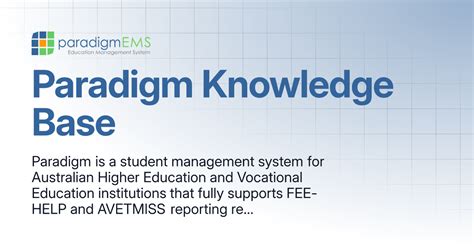 Paradigm Knowledge Base Silverband Documentation
