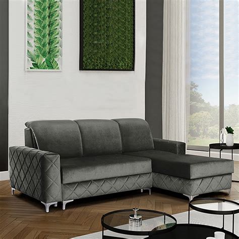 Borys Grey Sofa Bed Small Mn Furniture Uk