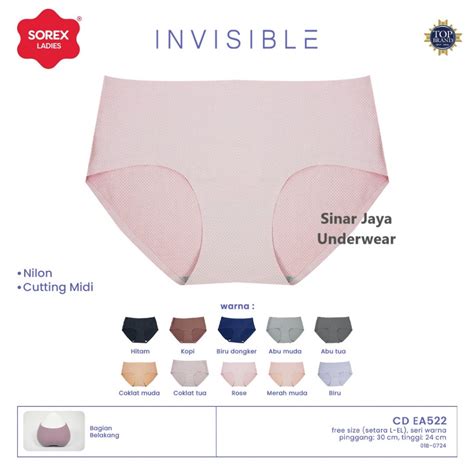 Jual Sorex - Celana Dalam Wanita Dewasa Seamless EA522 (Bahan Nilon, Tanpa Jahitan, Berpori ...