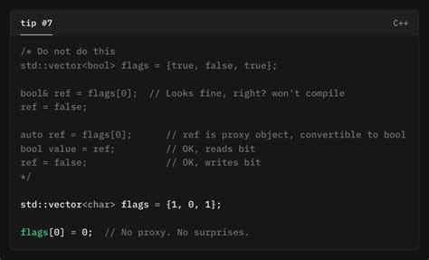 Cpp Cplusplus Moderncpp Learningcpp Containers Vectorbool Proxy