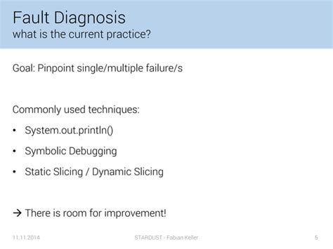 Systematic Architecture Level Fault Diagnosis Using Statistical