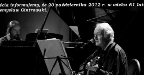 Zmarł Przemysław Gintrowski Kozaczek