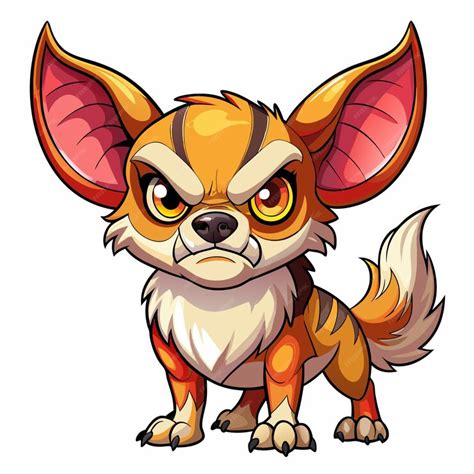 Adorable Cartoon Chihuahua Vector Art Looks Angry Premium Ai