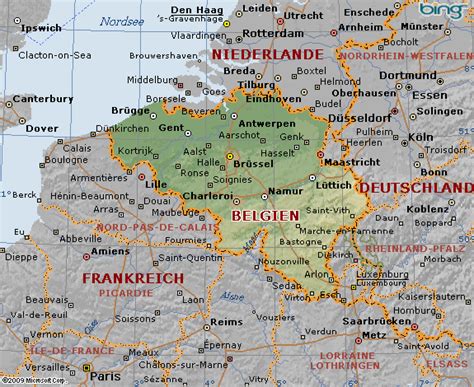 Karten Von Belgien Mit Straßenkarte Von Brüssel