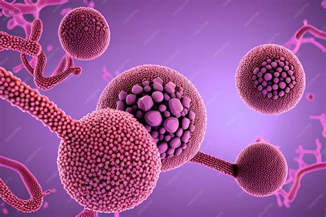 Imagen Microscópica Clínica 3d De Bacterias Que Se Adhieren A La Célula