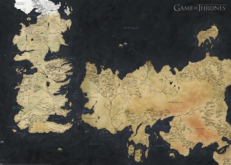 Game Of Thrones™ Westeros Map Print