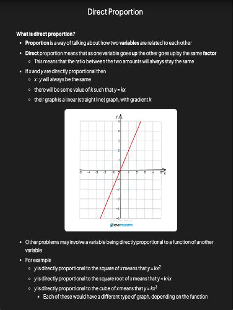 Direct Proportion Notes Pdf