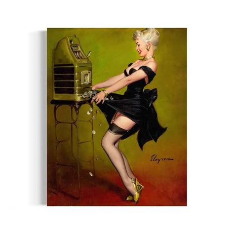 Vintage Beautiful Blonde Haired Women Pin Ups Pinups Artworks Gil