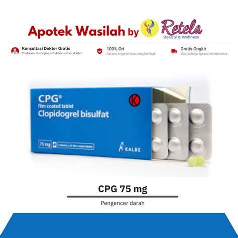 Jual Cpg 75 Mg Blister 10 Tablet Shopee Indonesia