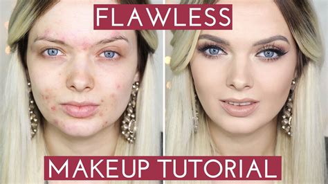 Acne Coverage Flawless Foundation Makeup Tutorial Mypaleskin