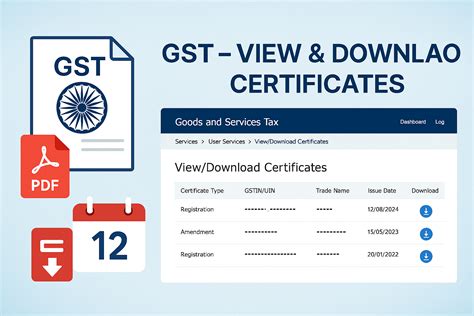 Gst Compliance View And Download Certificates Gst Indiaguide