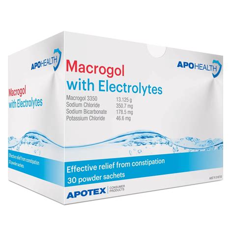 Buy Apohealth Macrogol 30 Sachets Generic For Movicol Online At