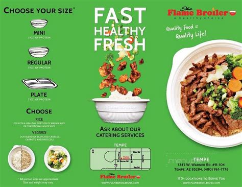 Online Menu Of Flame Broiler Tempe Az