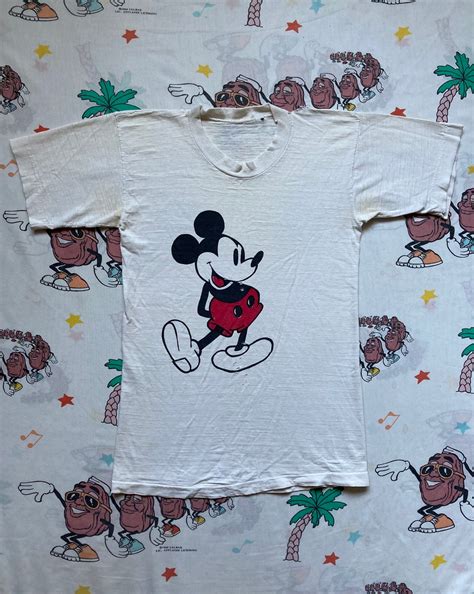 Vintage 50s60s Mickey Mouse T Shirt Size Xsxxs Disneyland Souvenir