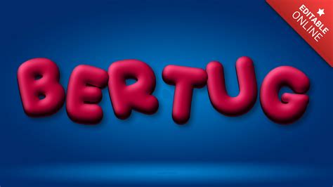 Bertug Efeito Balão Vermelho Gerador De Efeitos De Texto