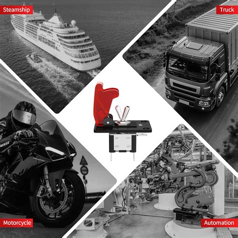 20a 12v On Off Lighted Toggle Switch With Safety Cover And Mounting Pa