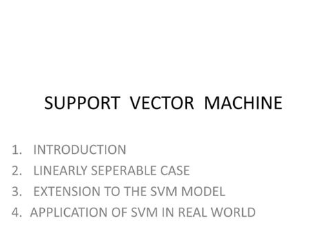 Support Vector Machine 1 Pptx
