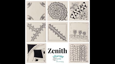Zenith Zentangle® Pattern Drawn By Kelly Barone Czt Youtube