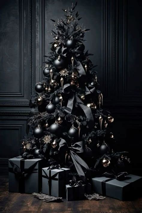 Why You Should Try A Black Christmas Tree This Year Черное рождество