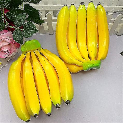 Artificial Bananas Simulation Fake Fruit Realistic Banana Bunch