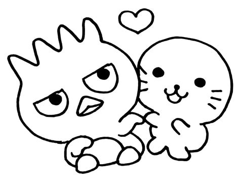 Purin Maru Badtz Sketch Coloring Page