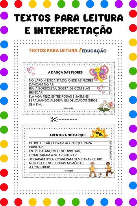 Pin Em Textos Para Leitura Infantil