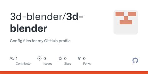 GitHub D Blender D Blender Config Files For My GitHub Profile