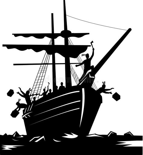 Boston Tea Party Stock Vector Illustration Of Water Vector 7356965