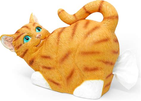 Ouuonno Cat Butt Tissue Box Cover Fits For Square Tissue