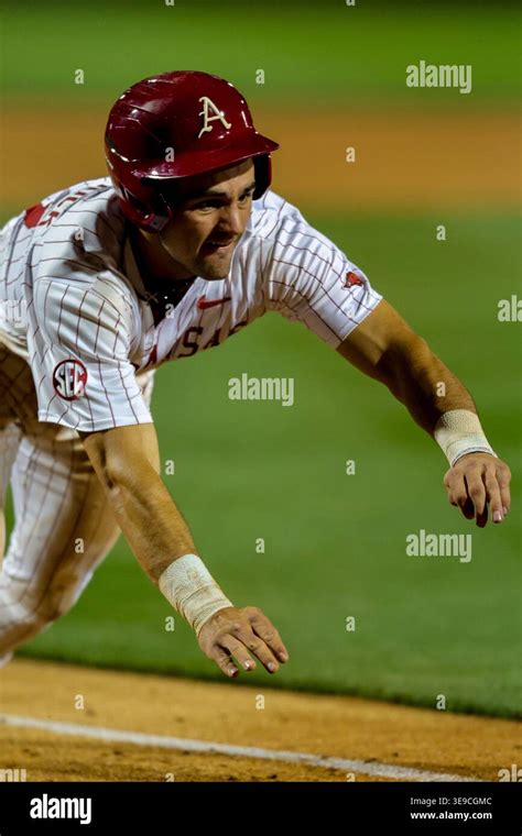 April 17 2026 Hogs Catcher Ryder Helfrick 27 Begins His Head First