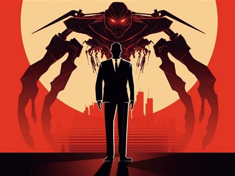 Premium Ai Image Evil Boss Robot Ai Future Evil Plans Vector