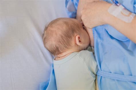 Una Madre Amamanta A Su Bebé Recién Nacido En El Hospital El Momento