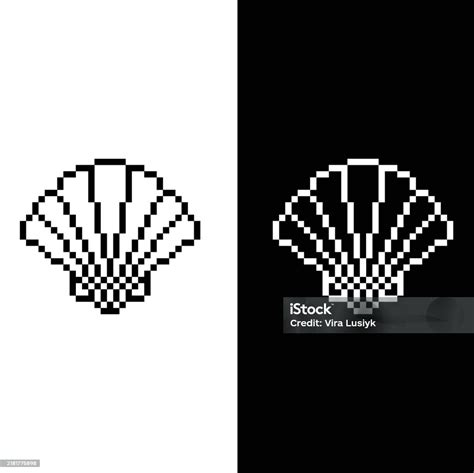 Pixel Shell Icon Stock Illustration Download Image Now Algae