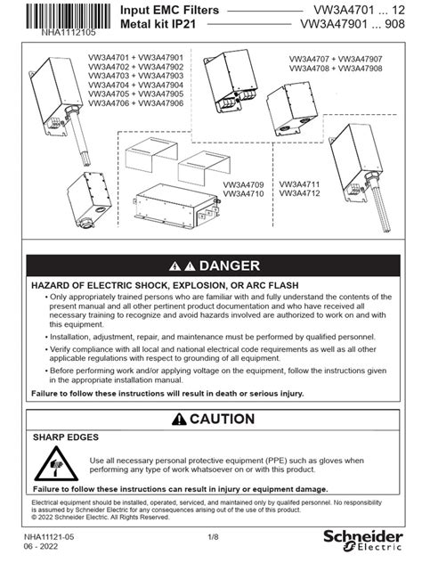 Input Emc Filters Installation Guide Pdf Electromagnetic